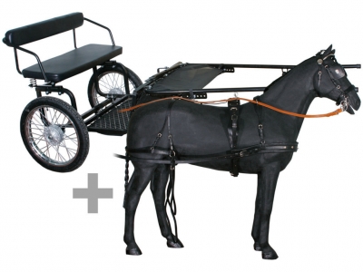 Pony Cart With Leather Harness - KLP Lovasfelszerelés
