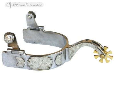 Roping Spurs Offset Shank Stainless Steel - Tattini Riding
